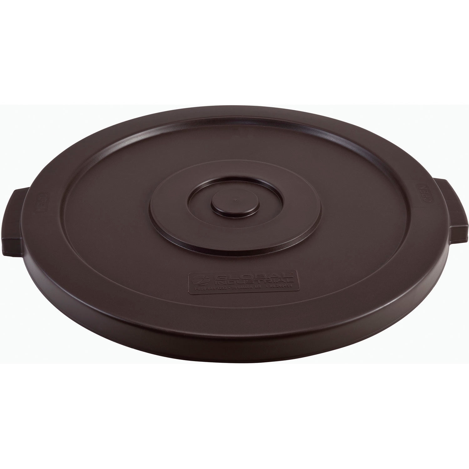 Global Industrial Plastic Trash Can Lid, 20 Gallon, Brown - Walmart.com