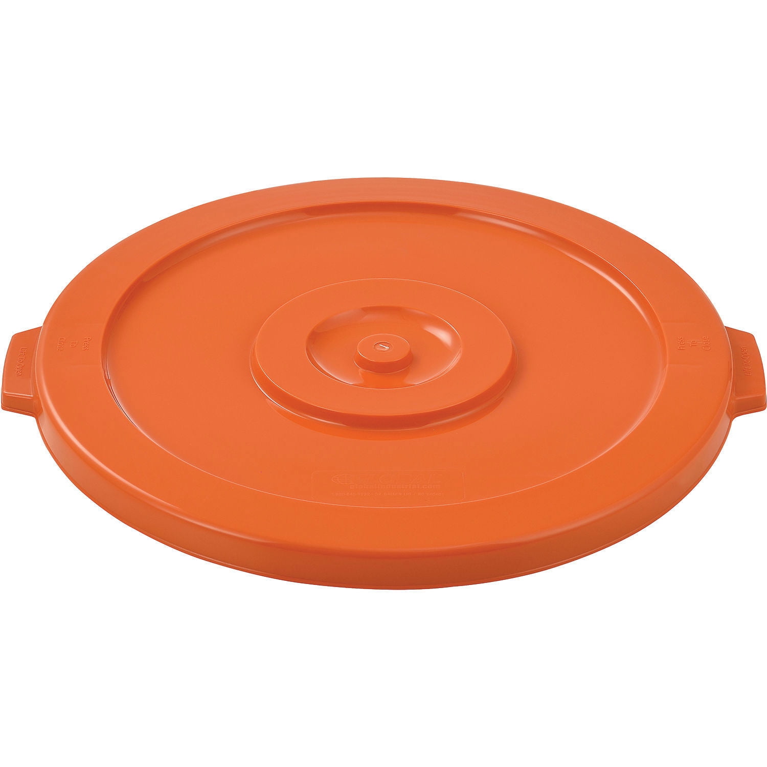 Global Industrial Plastic Trash Can Lid - 32 Gallon Bright Orange ...