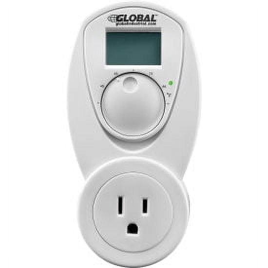 Global Industrial Plug In Thermostat Control For Cool 120V Analog 40-95 ...