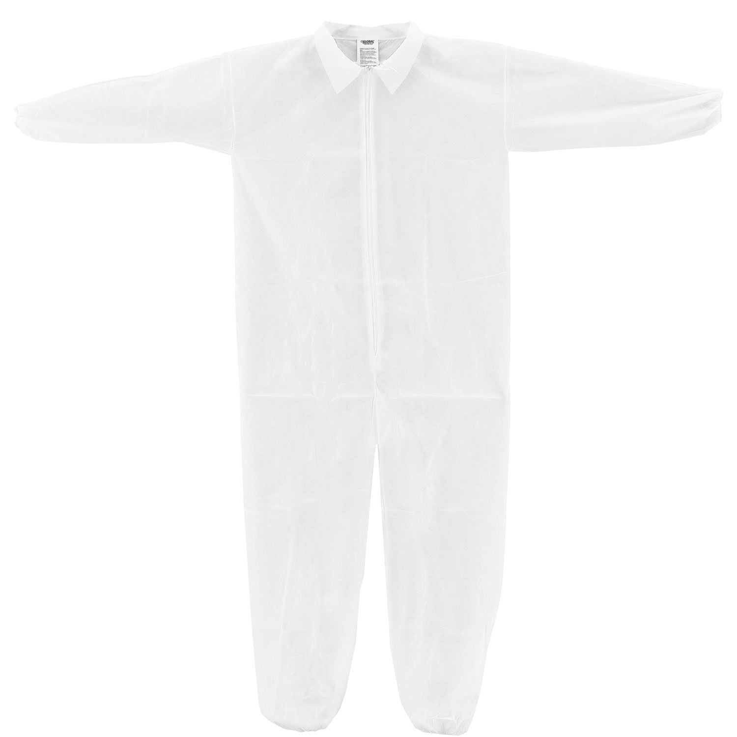 Global Industrial Polypropylene Coverall Elastic White, 25 Count Size ...