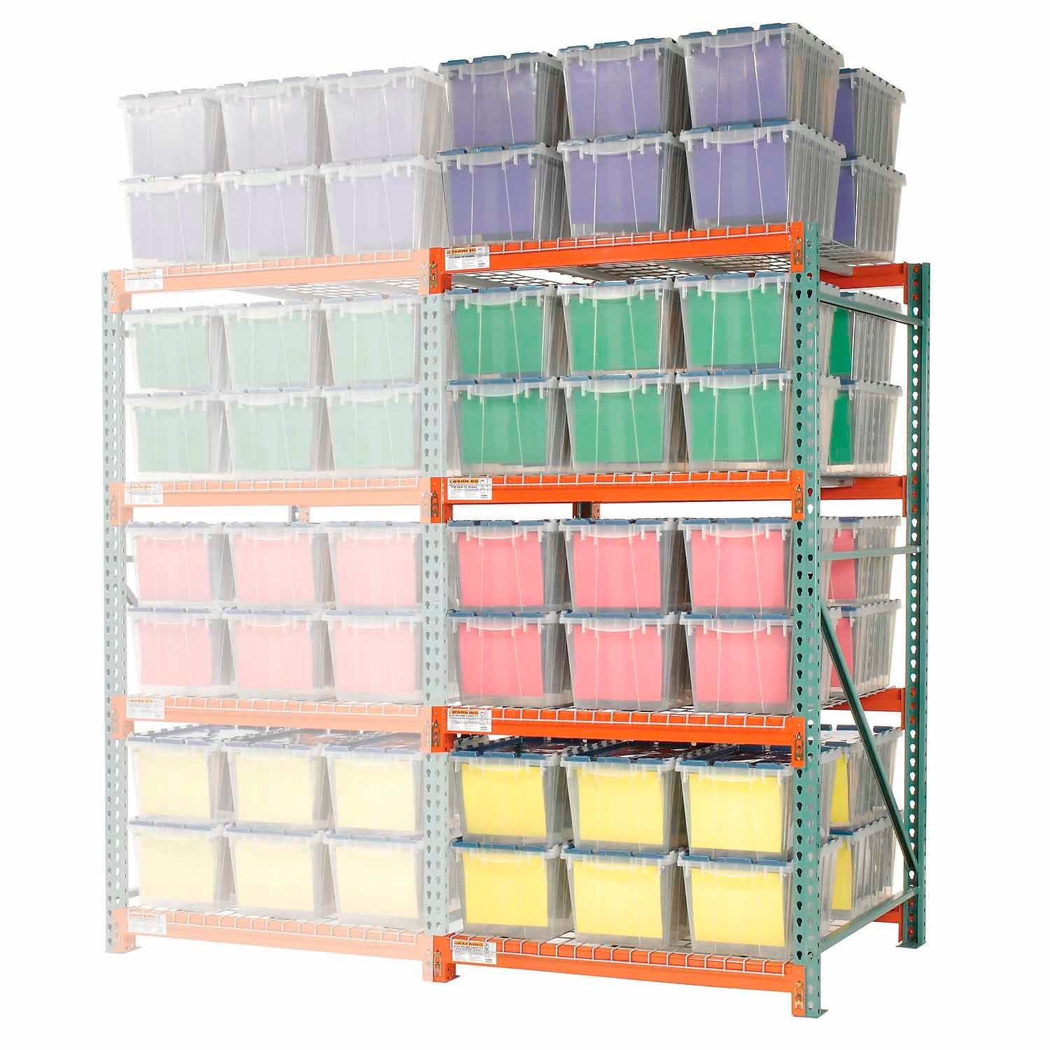 Global Industrial Record Storage Rack Add-On Letter Polyethylene Box 48 ...