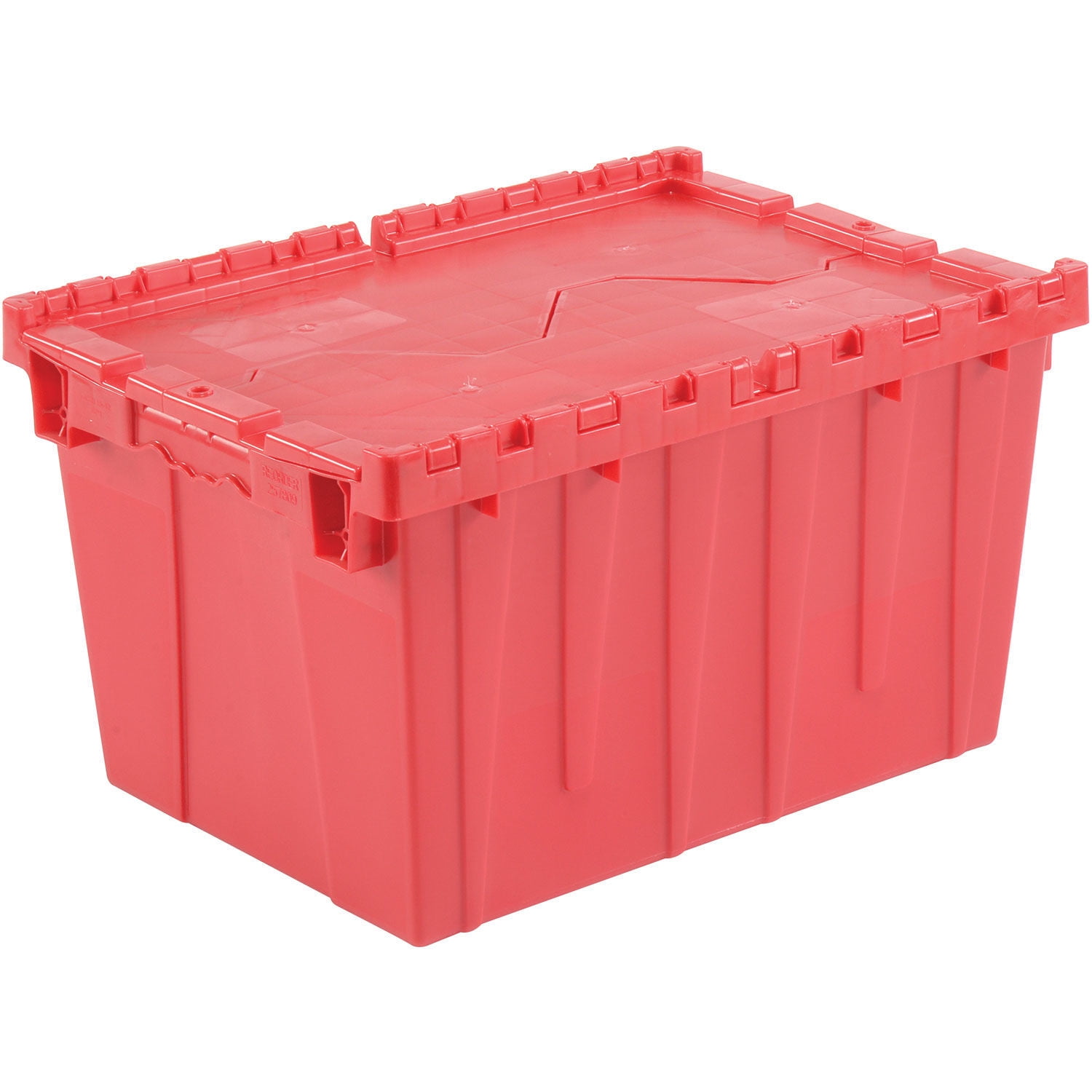 Global Industrial Plastic Attached Lid Shipping & Storage Tote 21-7/8 ...