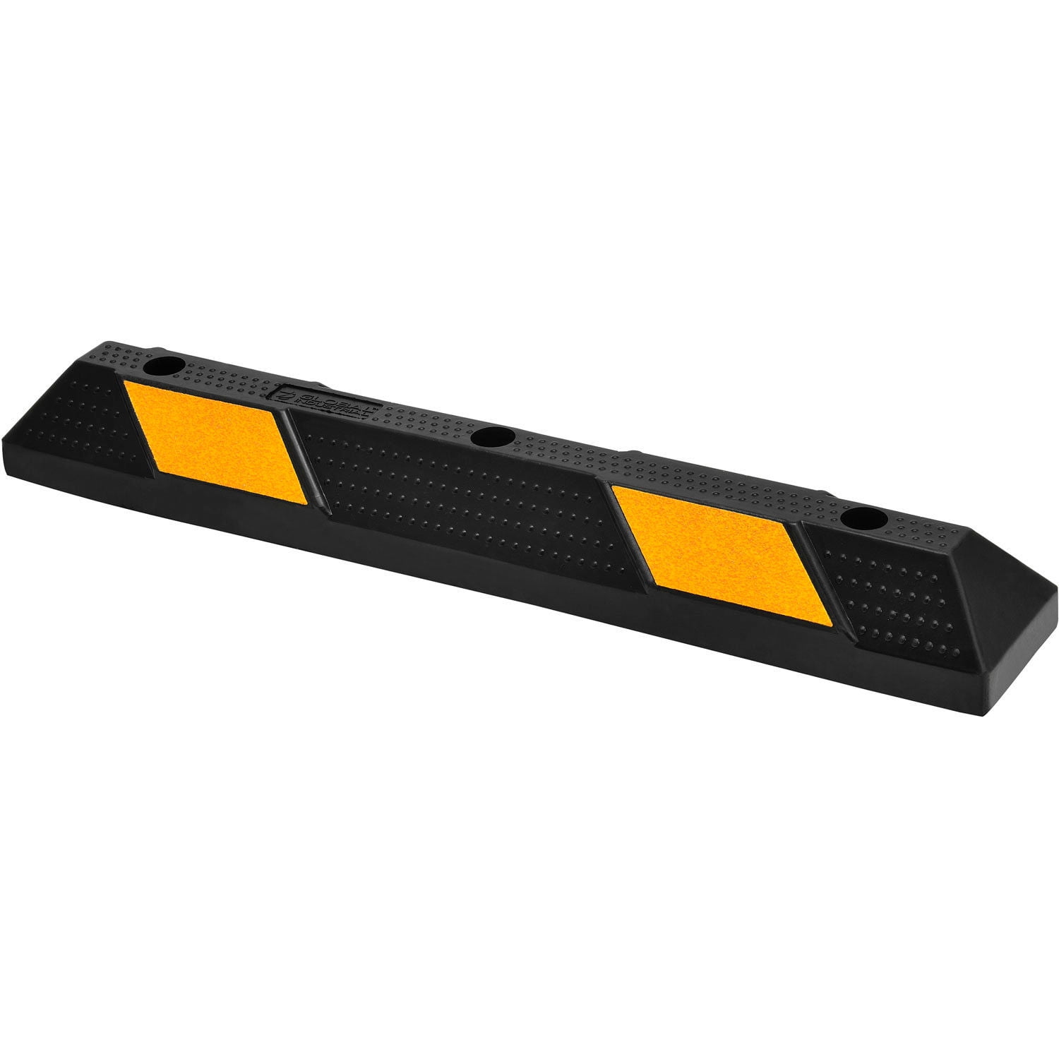 Global Industrial Rubber Parking Stop/Curb Block, 36"L, Black w/ Yellow ...