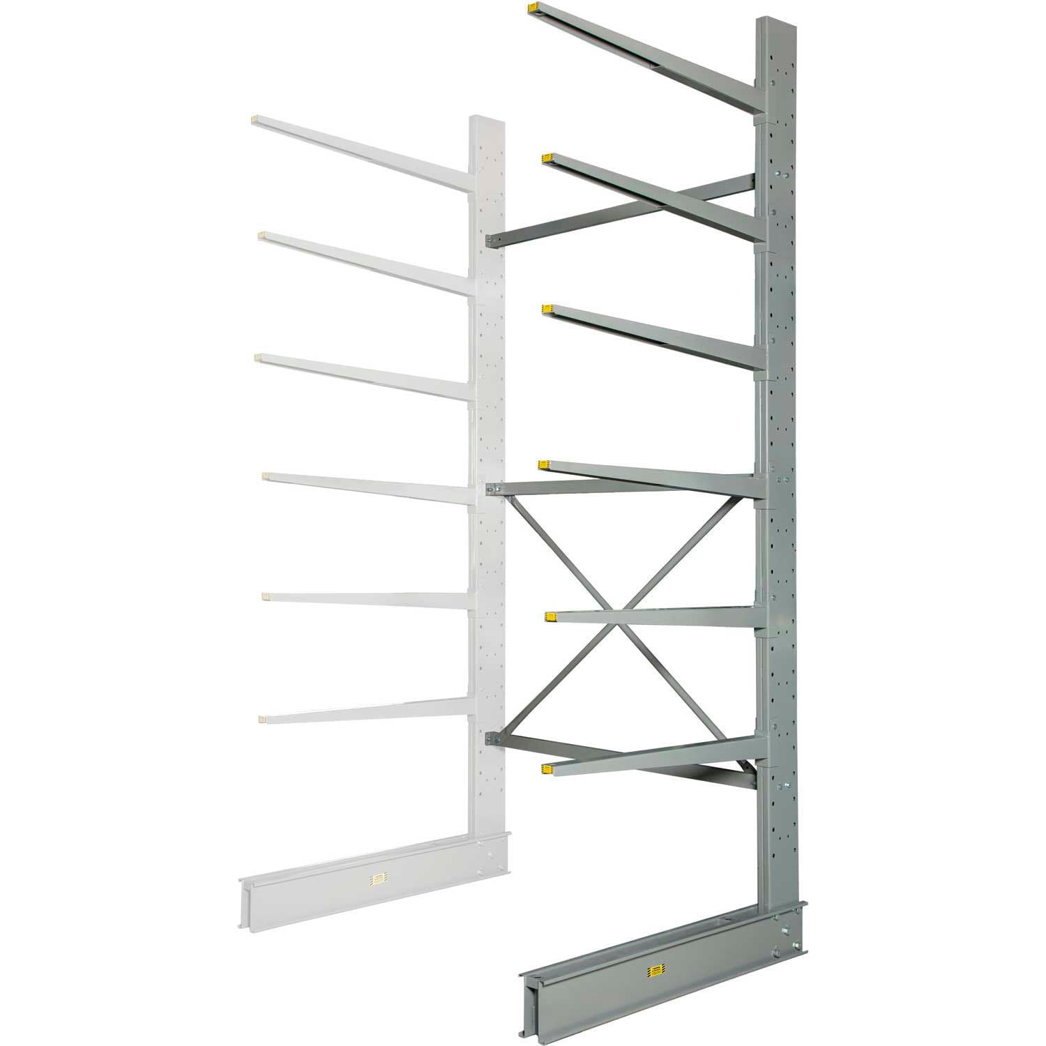 Global Industrial Single Sided Heavy Duty Cantilever Add-On Rack, 2 ...