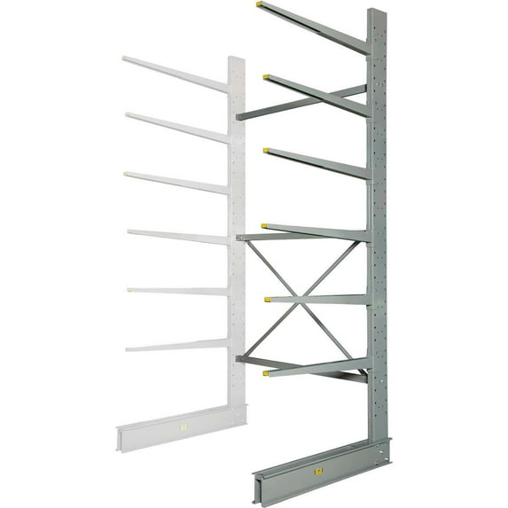 Global Industrial Single Sided Heavy Duty Cantilever Add-On Rack, 2 ...