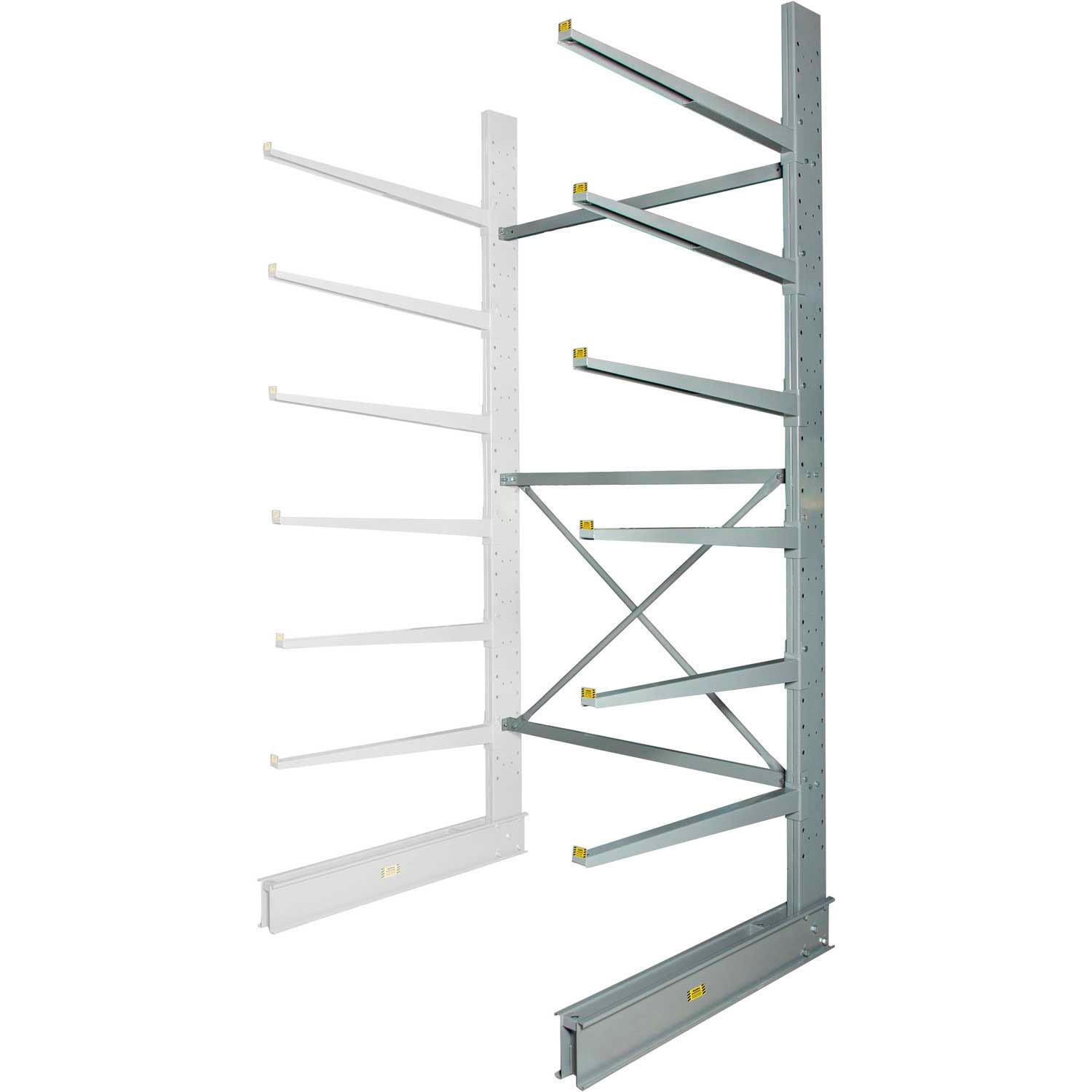 Global Industrial Single Sided Heavy Duty Cantilever Add-On Rack, 72 ...