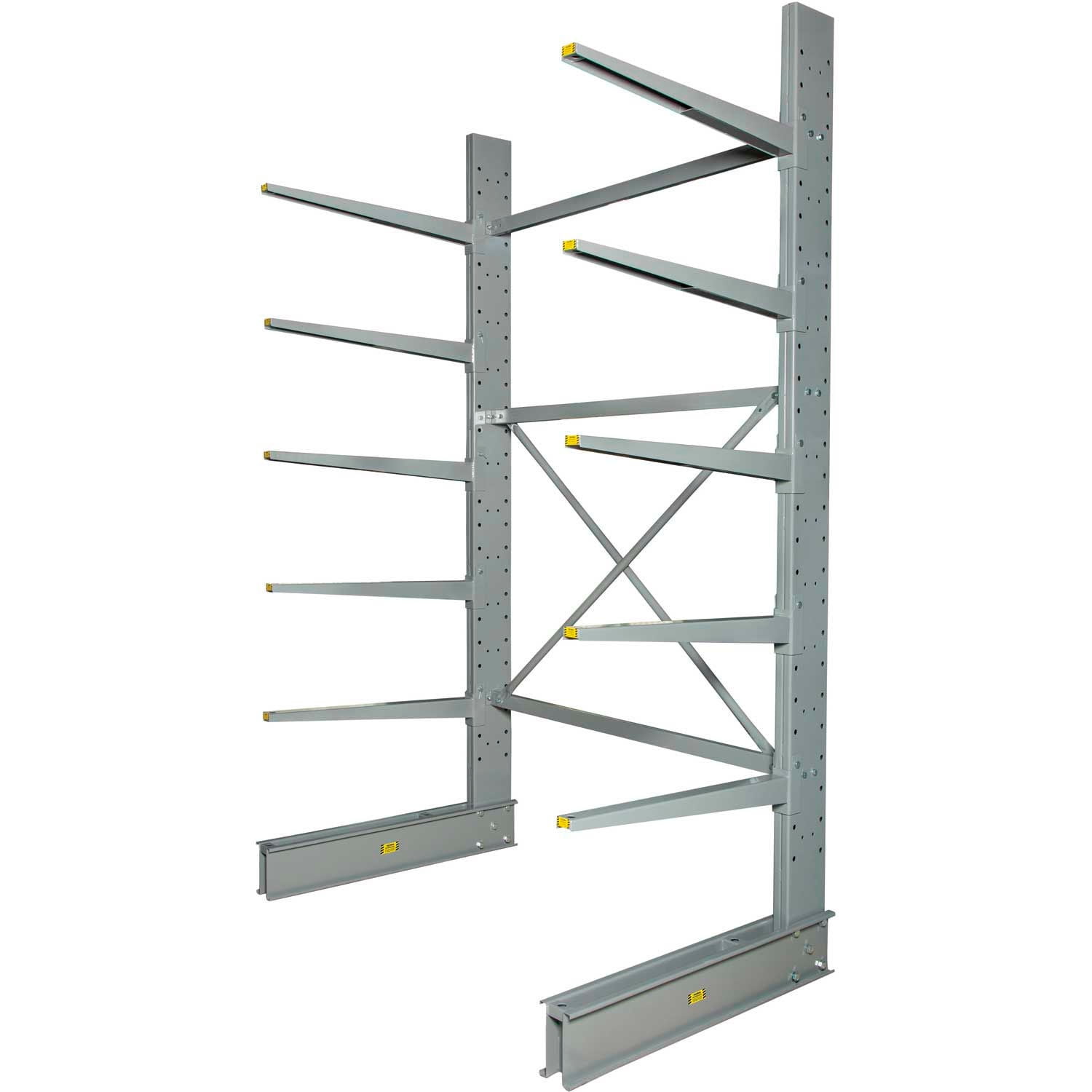 Global Industrial Single Sided Heavy Duty Cantilever Rack Starter, 72"W ...