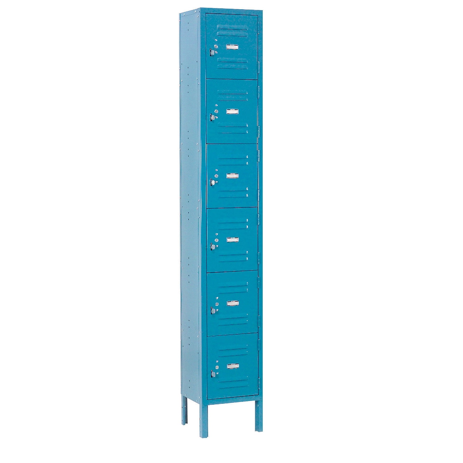 Six Tier Locker, 12x15x12, 6 Door, Unassembled, Blue - Walmart.com