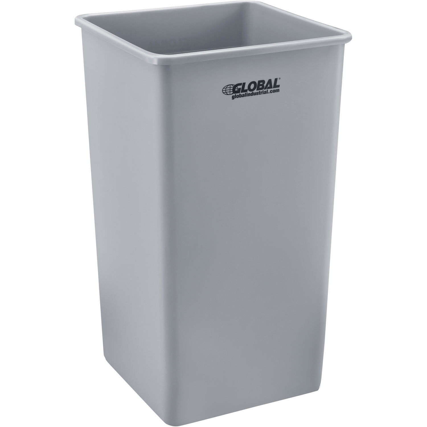 Global Industrial Large Indoor Trash Can, Durable Square Plastic, 50 ...