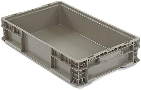 Global Industrial Stackable Solid Straight Wall Container, 24" Lx15 Wx5 ...