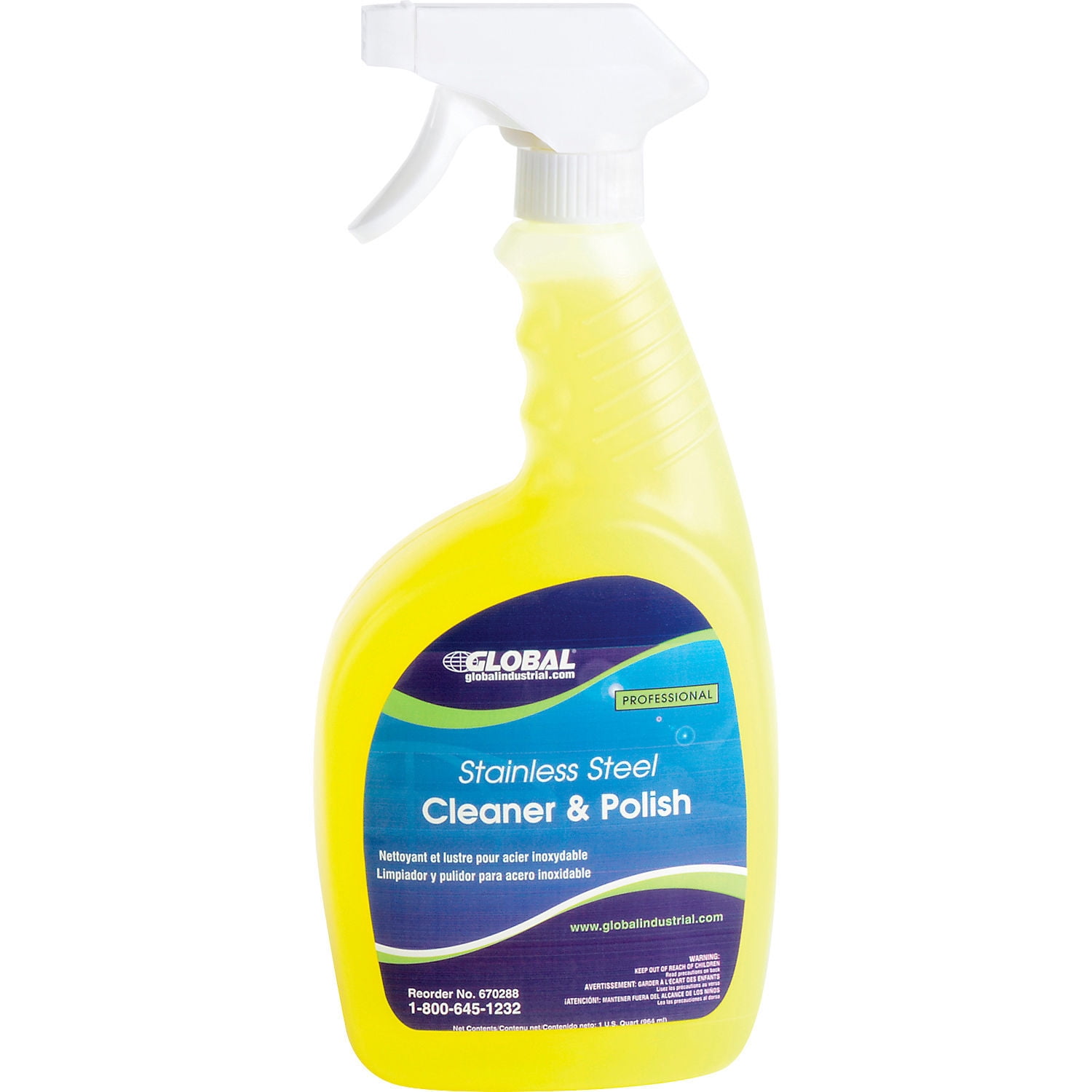 Global Industrial Stainless Steel Cleaner & Polish 32 oz. Trigger Spray ...