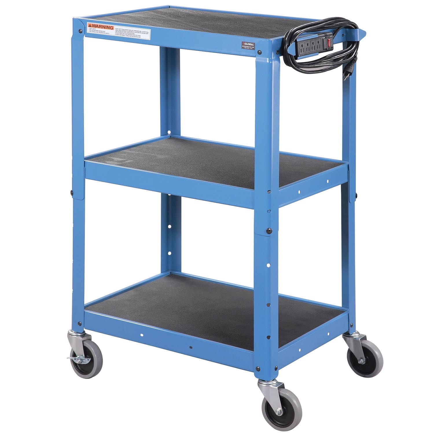 Global Industrial Steel Audio Visual & Instrument Cart Blue - Walmart.com