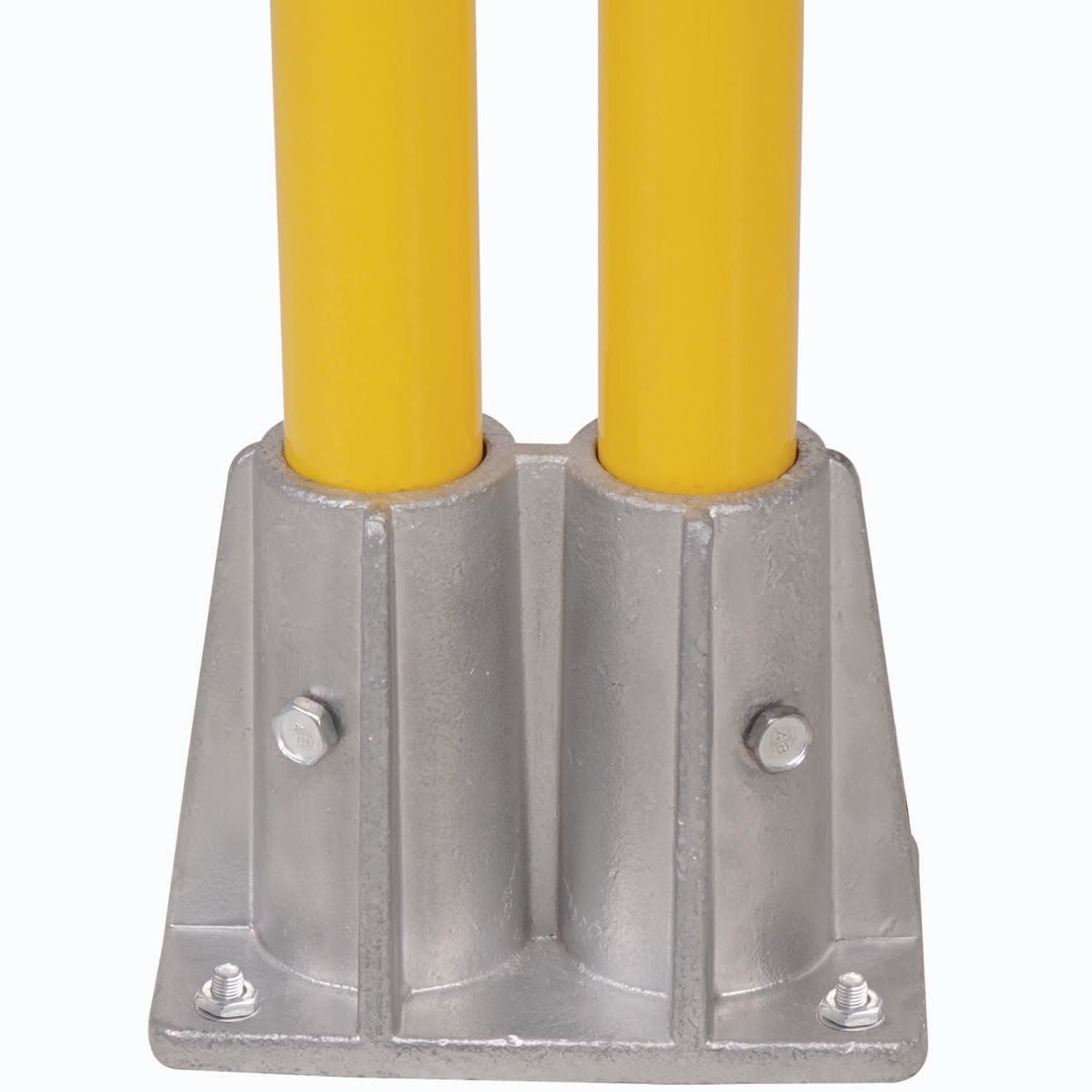 Global Industrial Steel Double Socket Base For Pedestrian Barrier ...