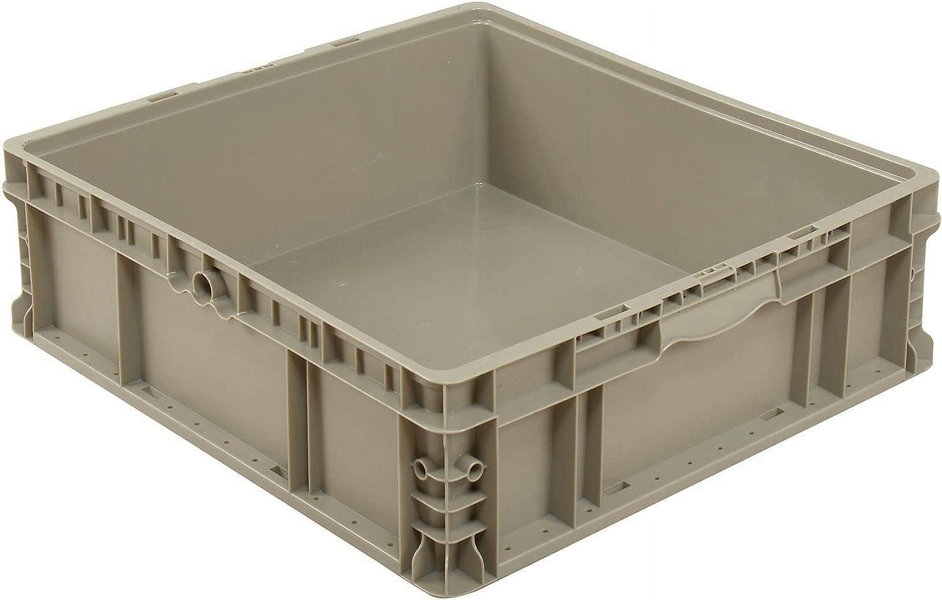 Global Industrial Straight Wall Container Solid Gray, 24 x 22 x 7 ...