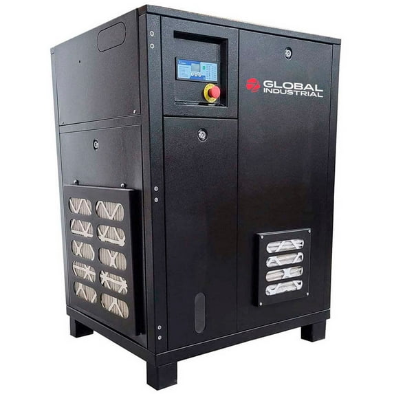 Global Industrial Tankless Rotary Screw Air Compressor, 10 HP, 1 Phase ...