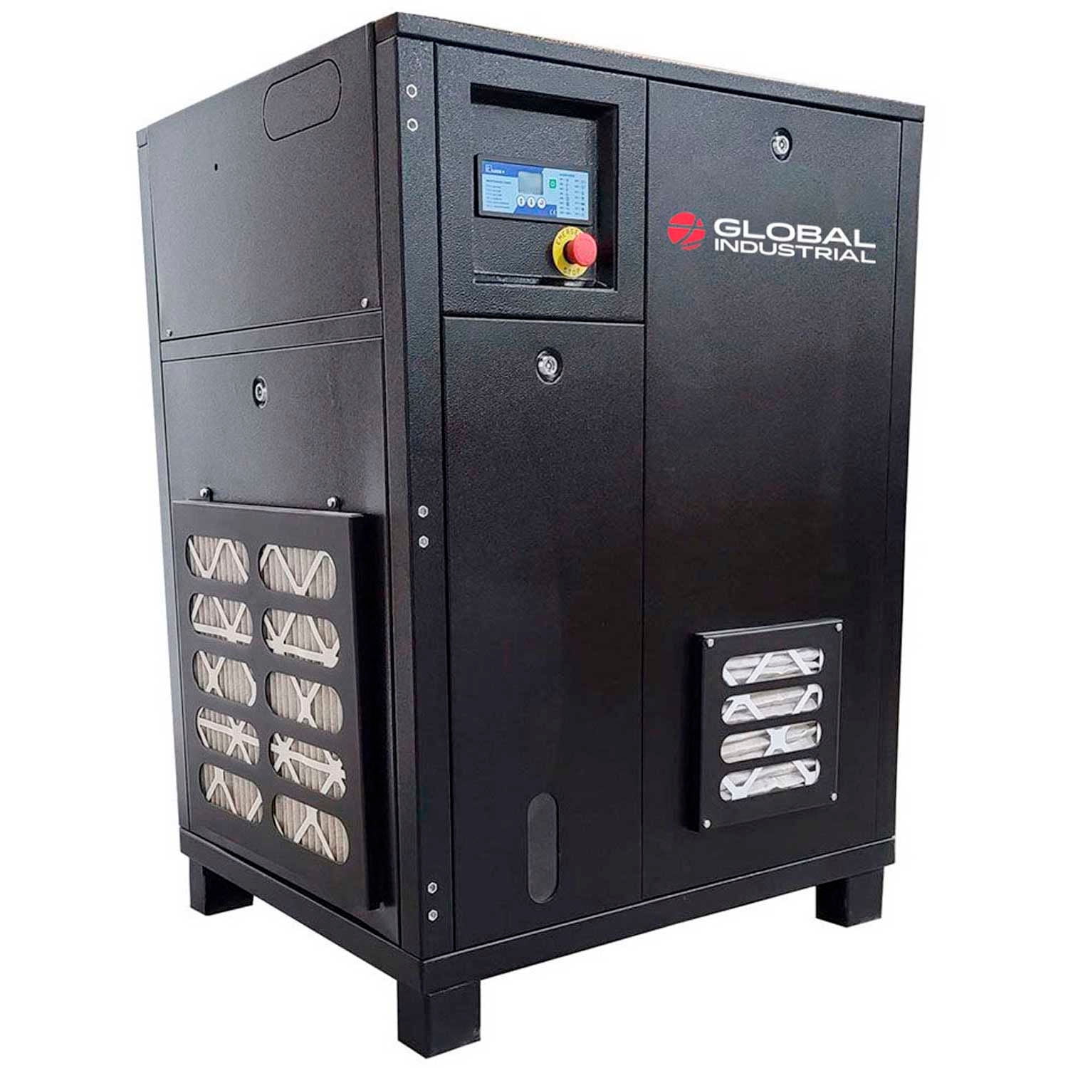 Global Industrial Tankless Rotary Screw Air Compressor, 7.5 HP, 1 Phase ...