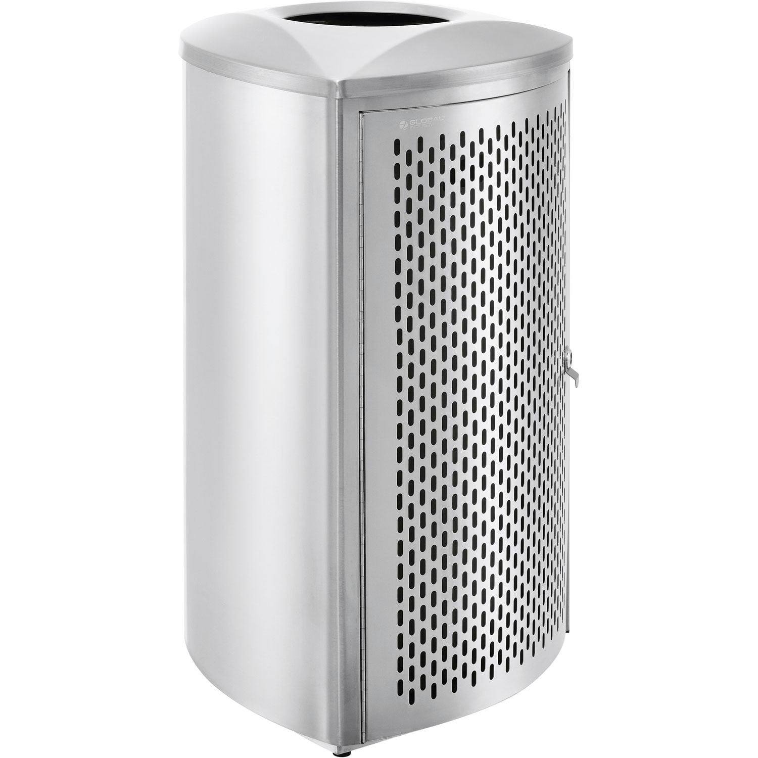 Triangular Trash Can, 18-1/2 Gallon, Brushed Stainless Steel - Walmart.com
