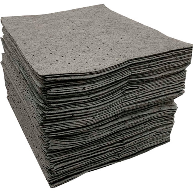 Global Industrial Universal Sorbent Pads Lightweight 15""L x 18""W Gray ...