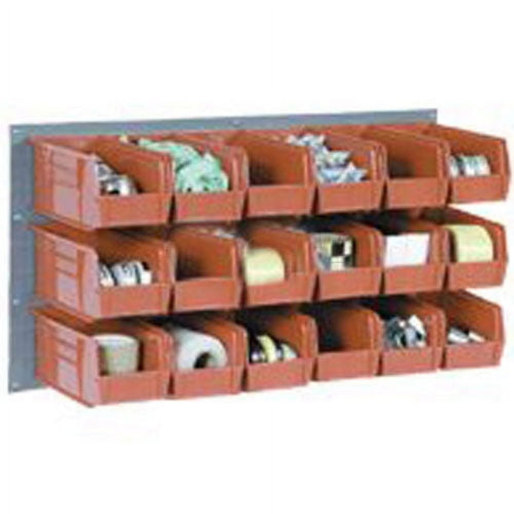 Global Industrial Wall Bin Rack with 32 Red Bins, 36x7x19 - Walmart.com