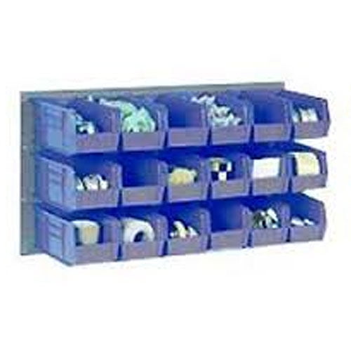 Global Industrial Wall Bin Rack with 8 Blue Bins, 36x14x19 - Walmart.com