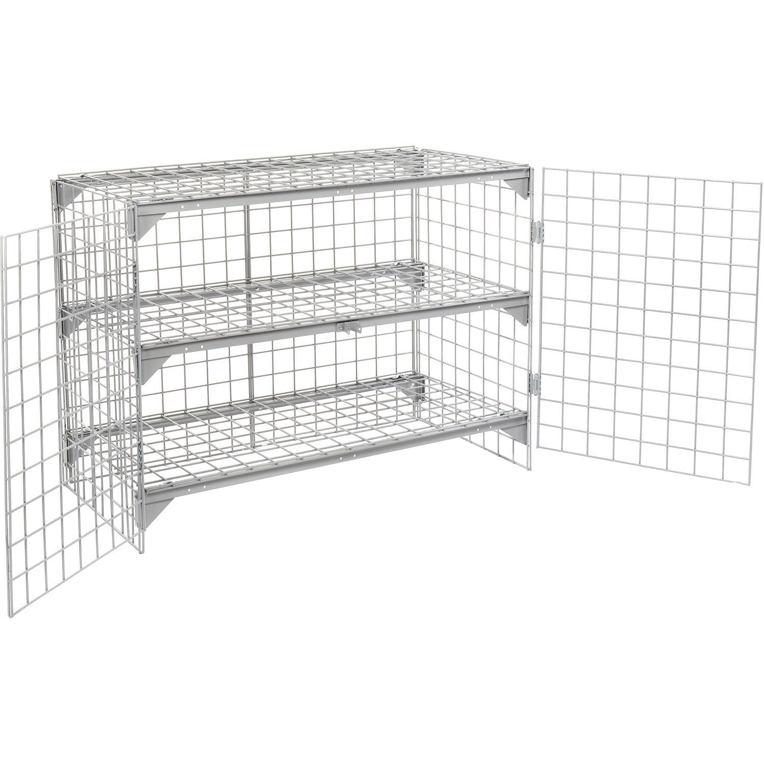 Global Industrial Wire Mesh Security Cage, 48x24x36in, Ventilated ...