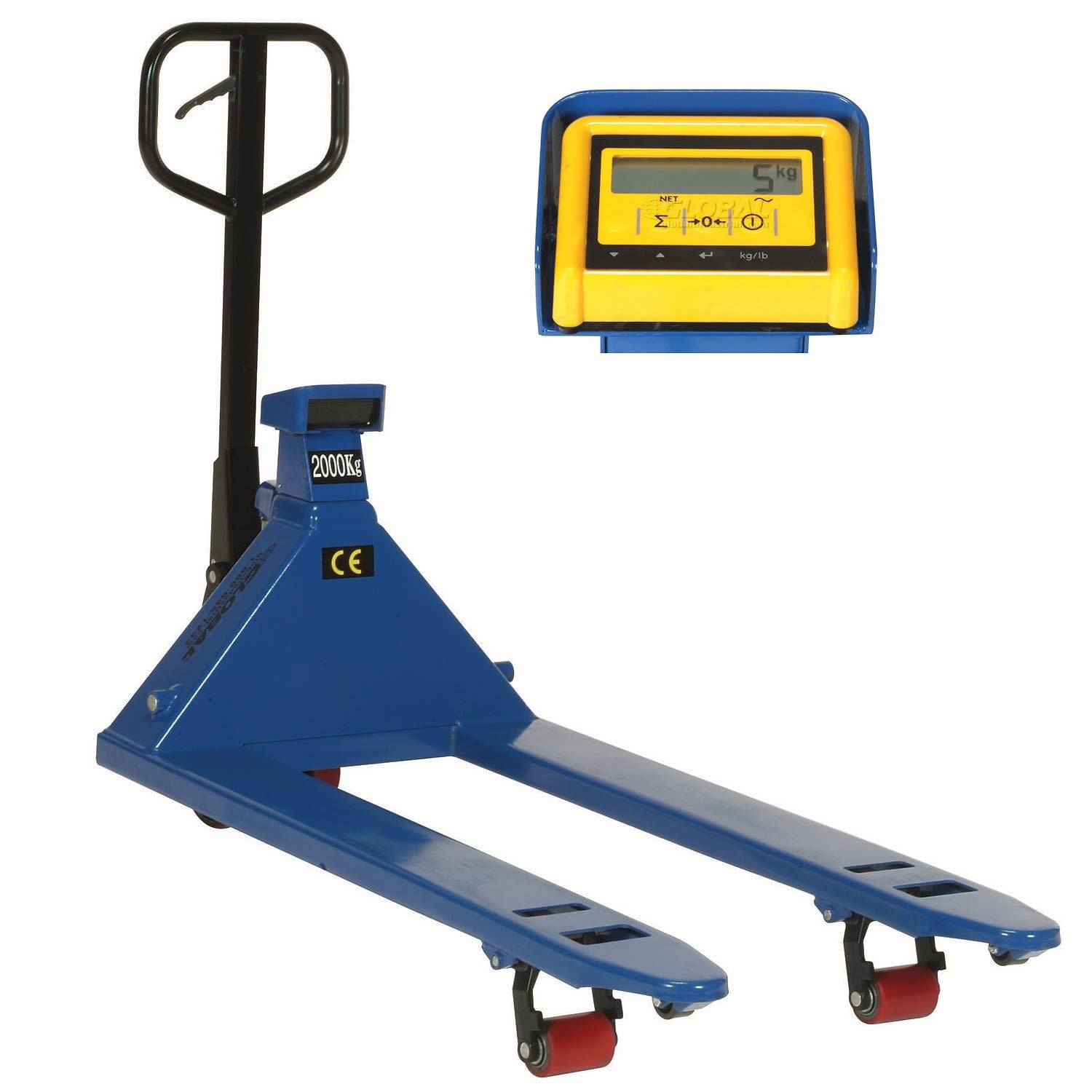 Pallet Jack Scale Truck with Weight Indicator, 27 x 48, 4400 Lb ...