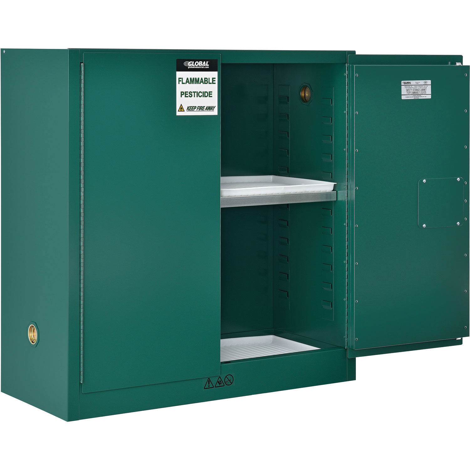 Global Industries Large Heavy-Duty Metal Pesticide Storage Cabinet, 30 ...