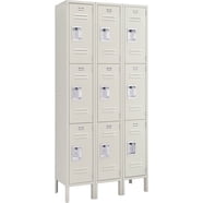 Infinity Triple Tier 3 Door Assembled Locker, Blue - 12 x 15 x 24 in ...