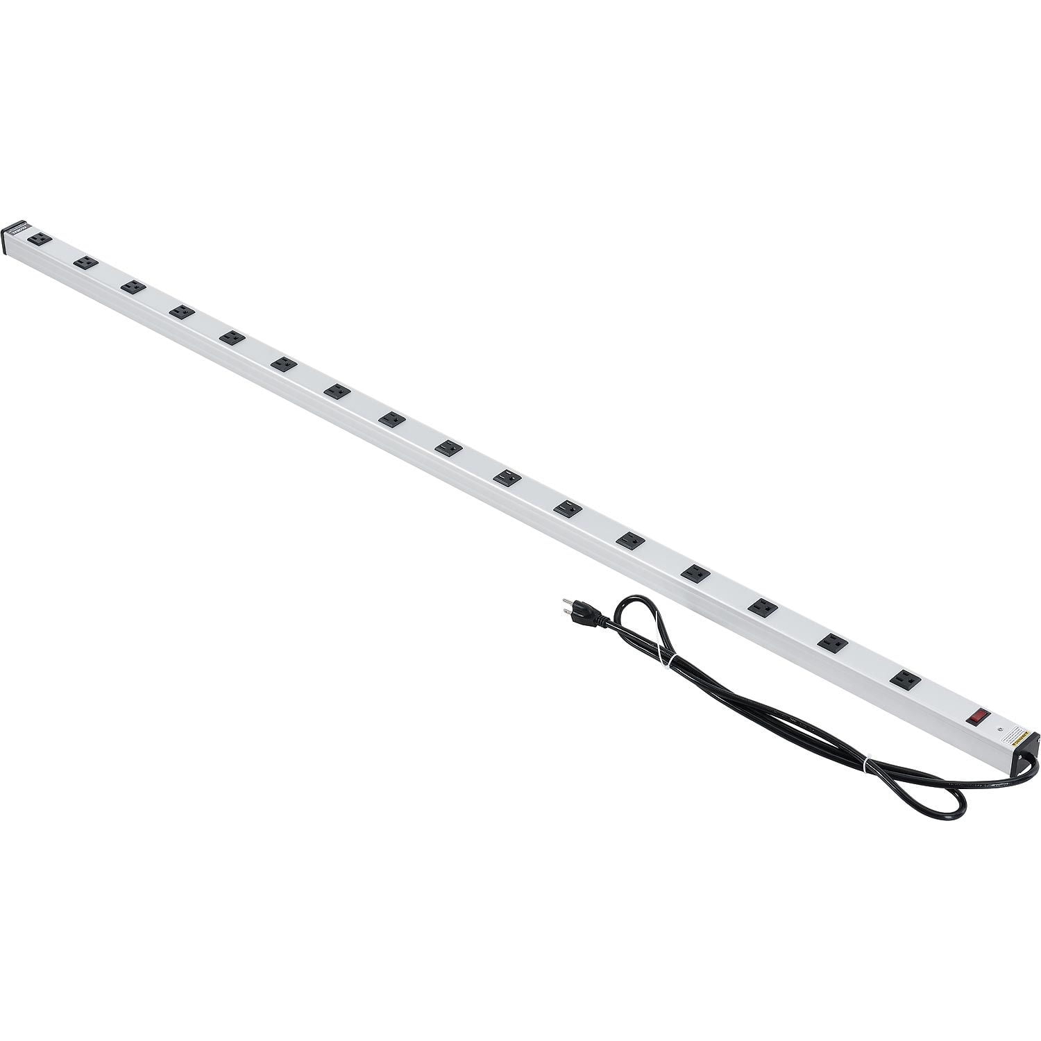 72" 16 Outlet Aluminum Power Strip with 6-ft Cord, ETL/cETL Listed ...