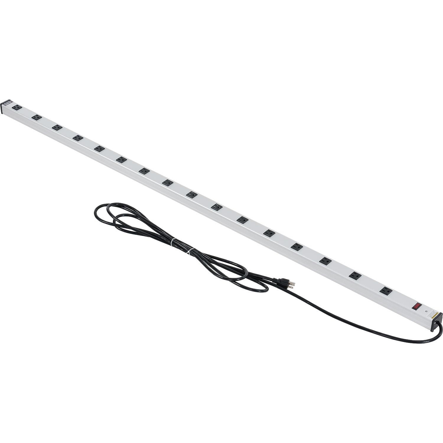 72" 16 Outlet Aluminum Power Strip with 15-ft Cord ETL/cETL - Walmart ...