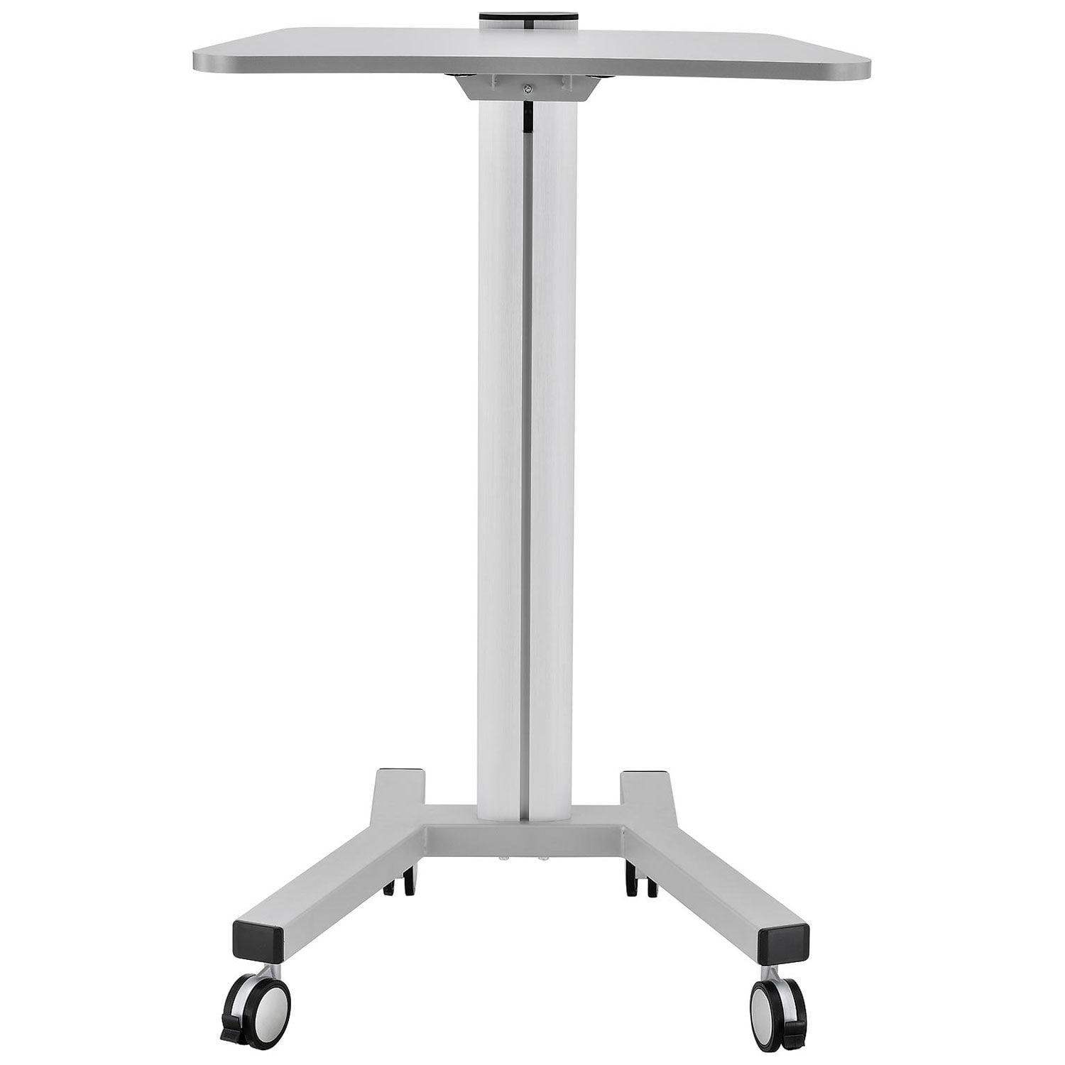 Mobile Height Adjustable Laptop Workstation, Aluminum/Steel, Silver ...