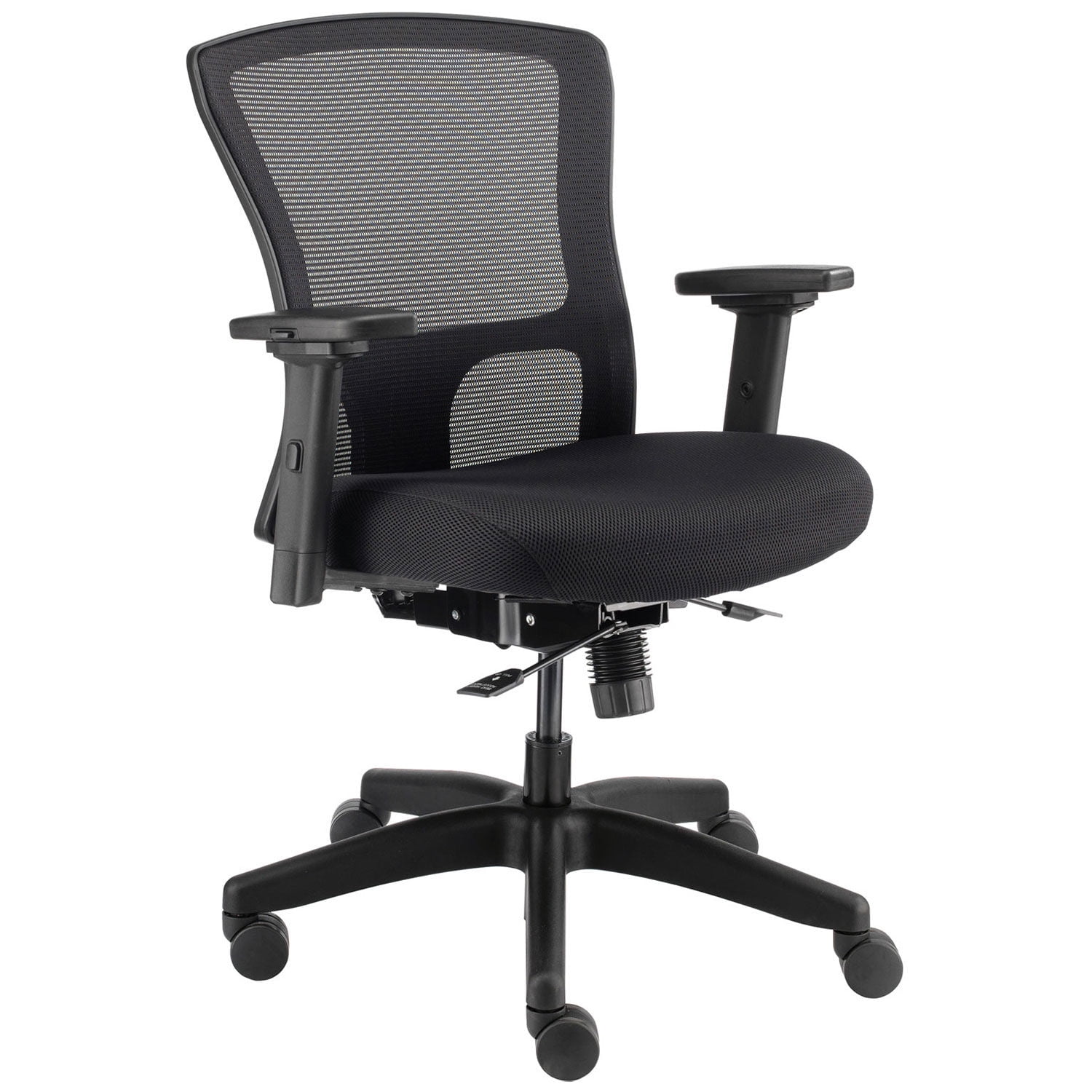 Interion 24 Hour Mesh Back Chair w/ Mid Back & Adjustable Arms Fabric ...
