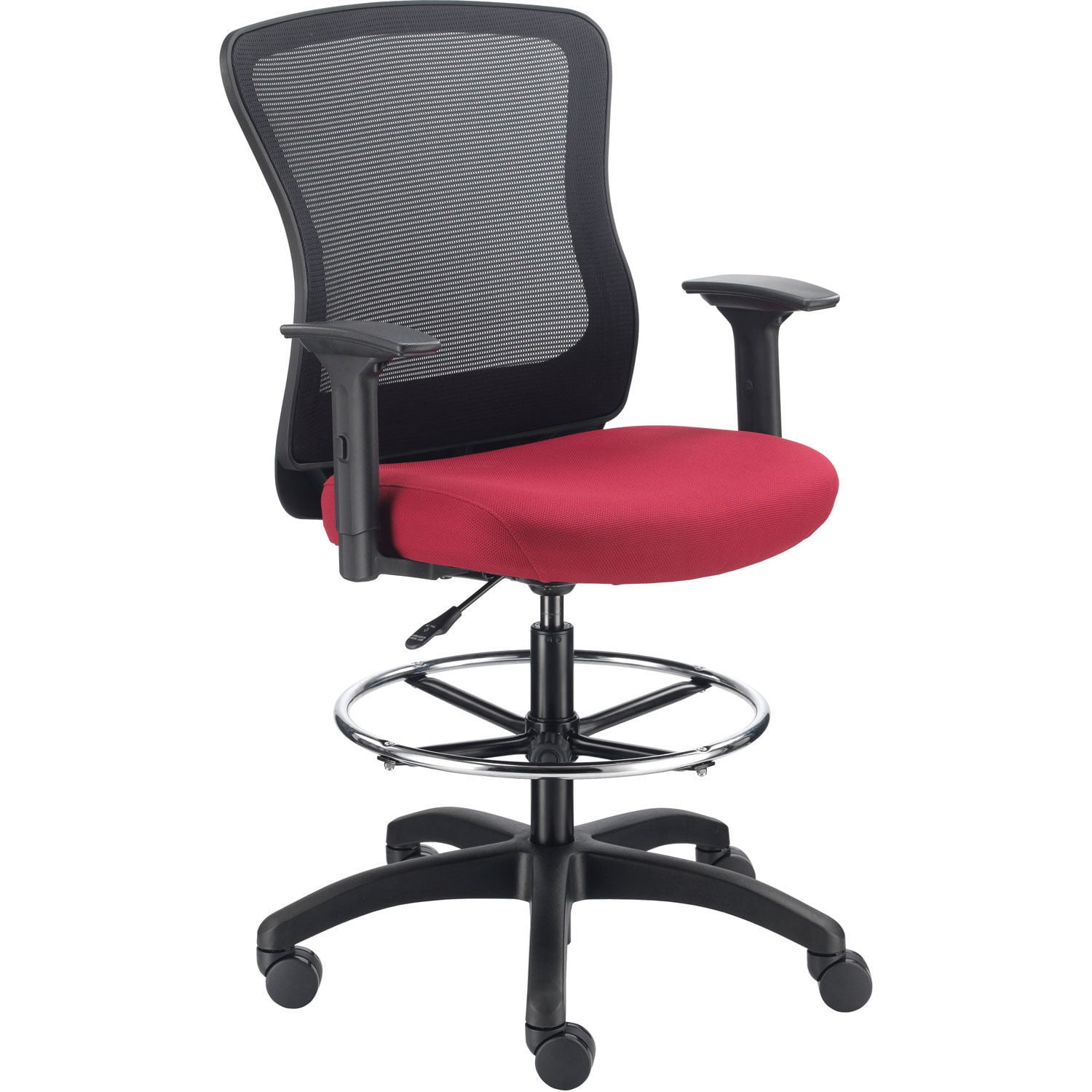 Global Industries 695548 Mesh Back Task Stool, Red - Walmart.com
