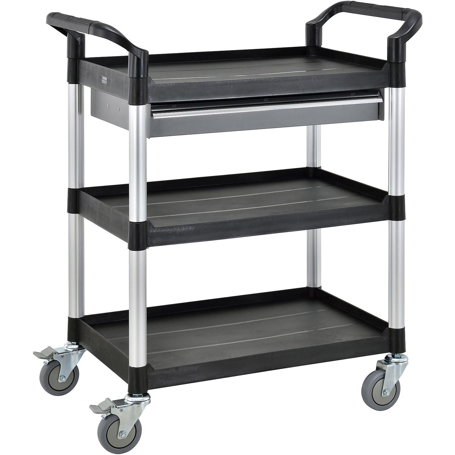 Global Industries 800272 3 Shelf Utility Cart with One Drawer, 550 lbs ...