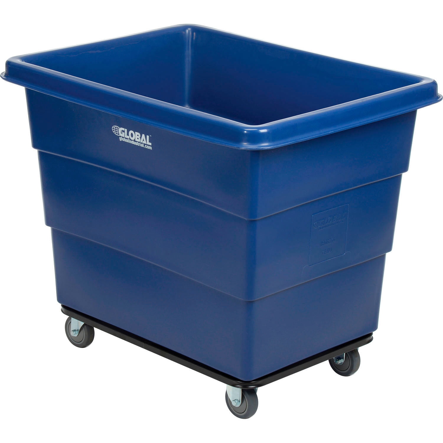 12 Bushel HDPE Plastic Box Truck with Steel Base, Blue, 38-2/5"L x 28-9 ...