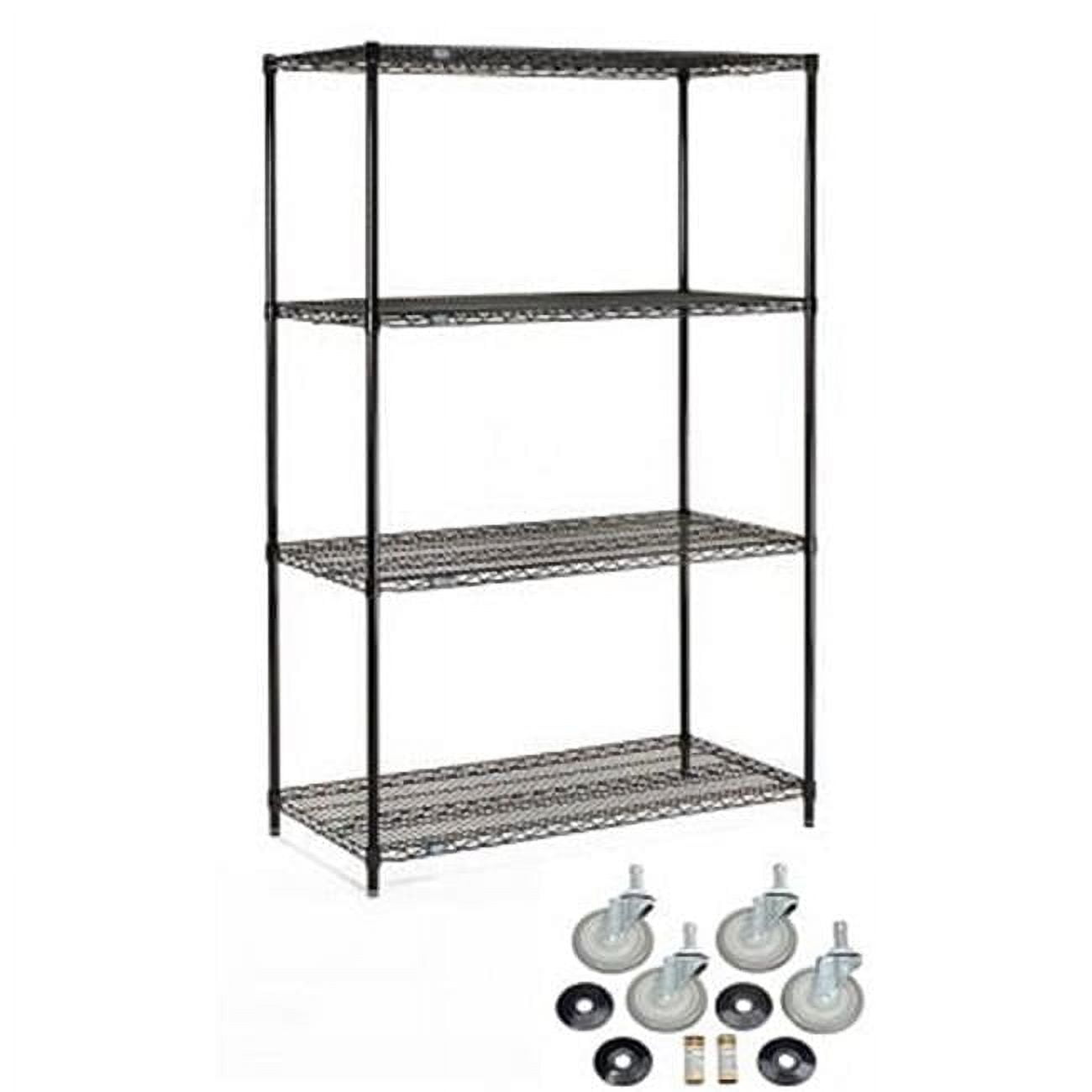 Global Industries B2256722 Standard Wire Shelf Stem Caster Truck, Black ...