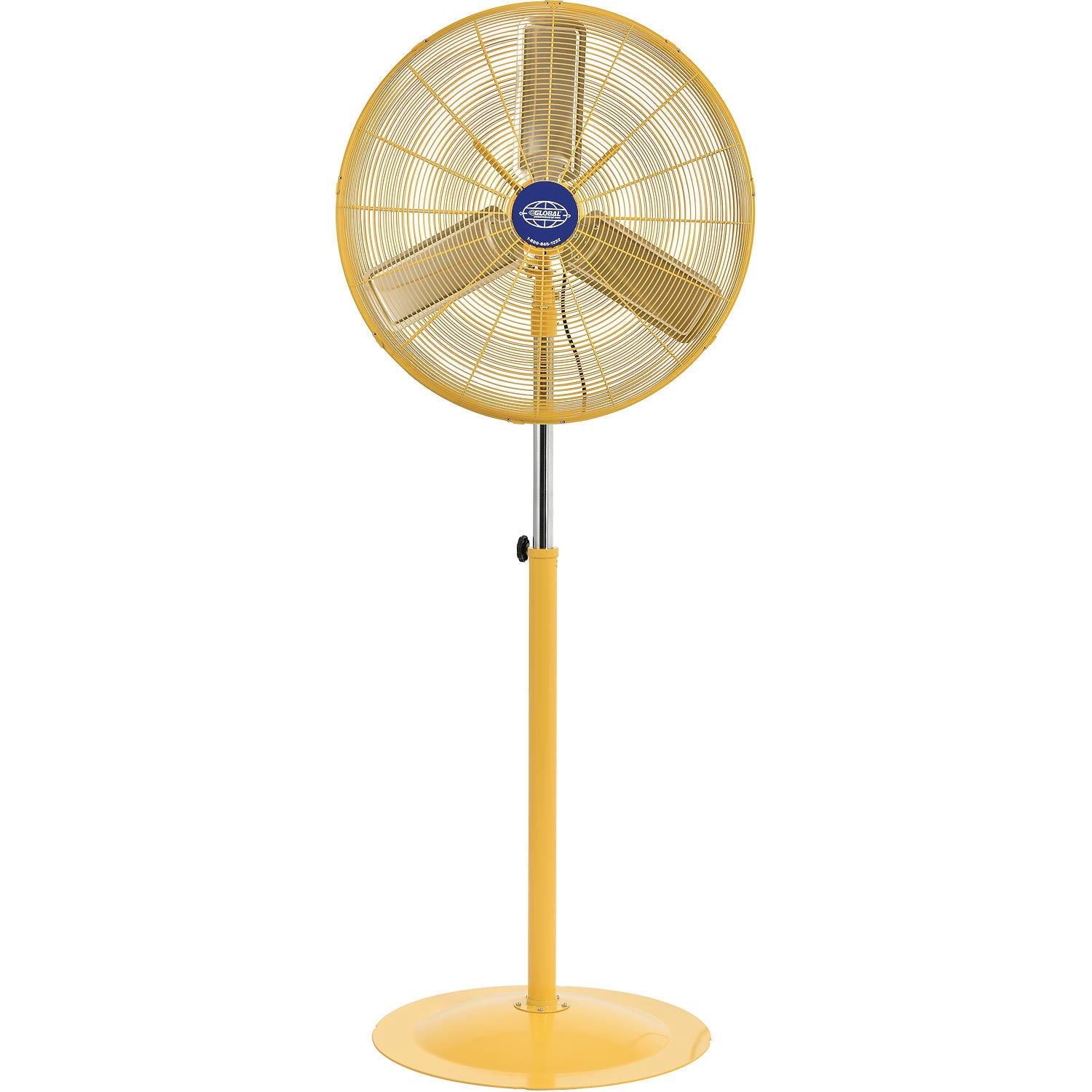 Deluxe Oscillating Pedestal Fan, 30" Diameter, Safety Yellow, 1/2HP ...