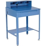 Shop Desk 34-1/2"W x 30"D x 38 to 42-1/2"H With Pigeonhole Compartments ...