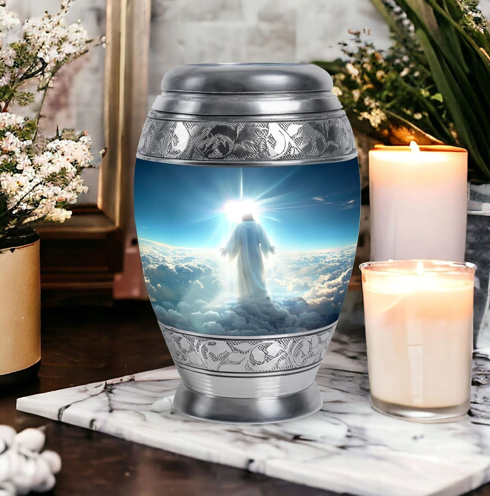 Global International Jesus Christ Cross Cremation Urn Funeral Urn Box ...