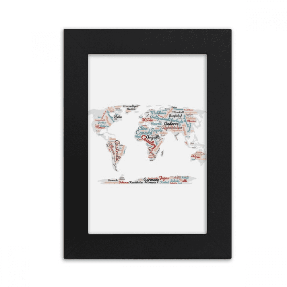 Global Map Country Geography Wordcloud Desktop Photo Frame Picture ...