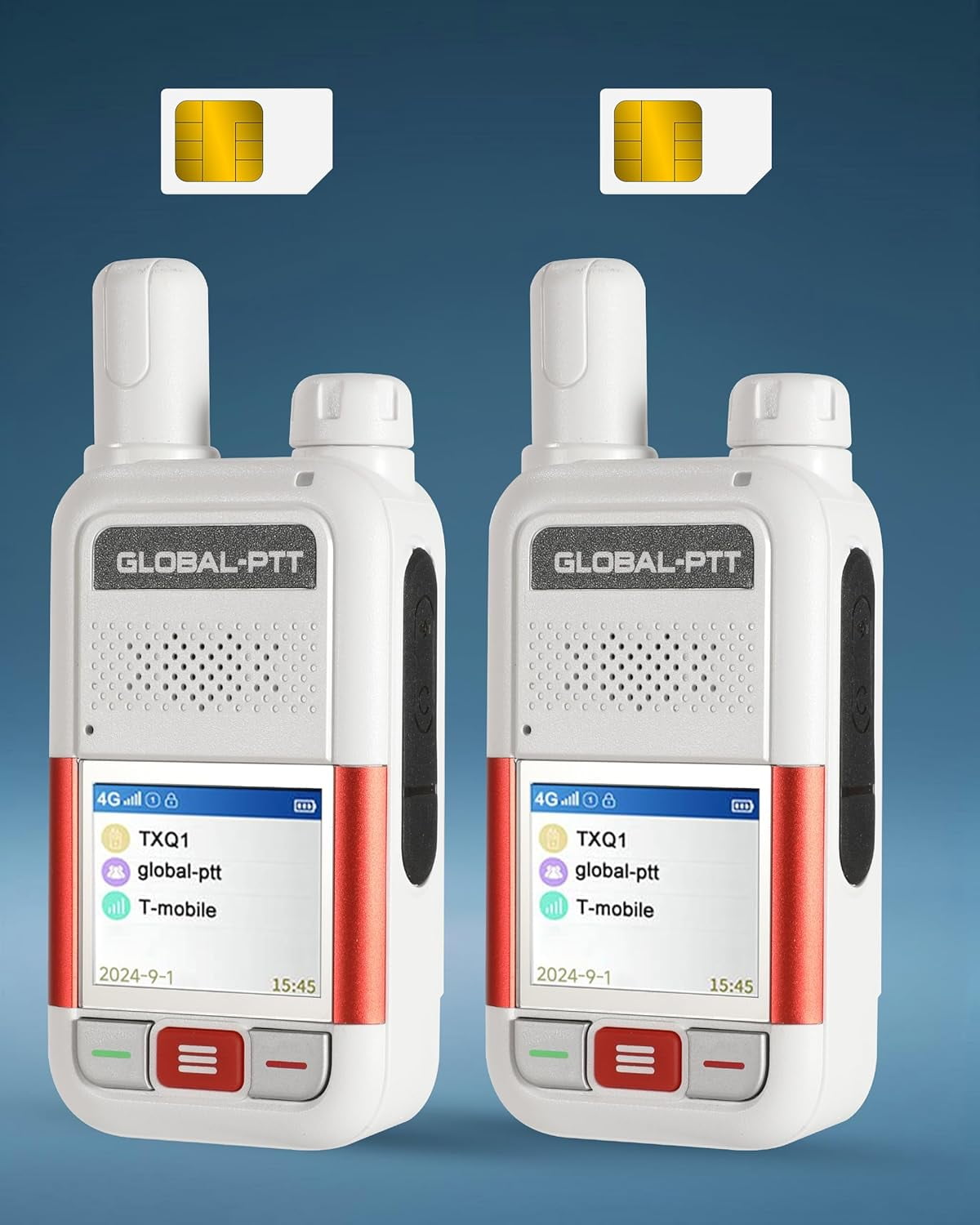 Global PTT 2-Pack PoC Radios Unlimited Range 4G Walkie Talkies - Nationwide Coverage ...