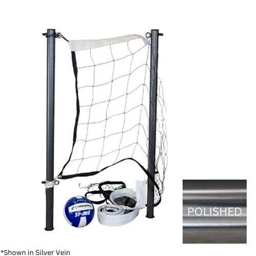 Global Pool Products 16' Stainless Steel Volleyball - Includes Ball and ...