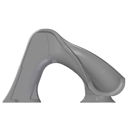 Global Pool Products SPLASH In-Ground Swimming Pool Slide, Right Curve ...