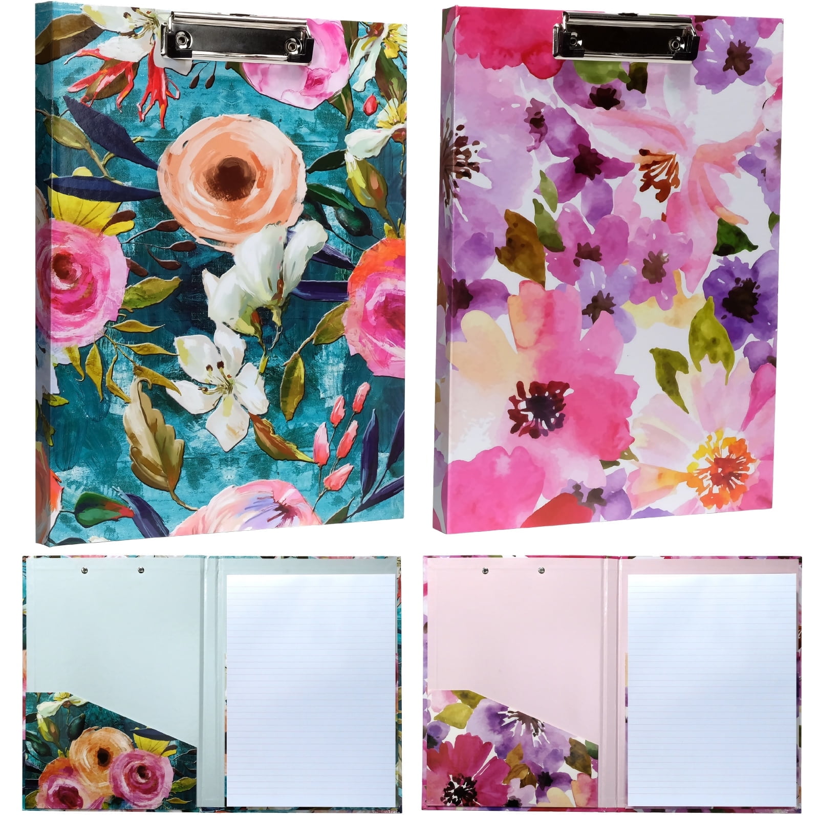 Global Printed Products Floral Printed Clipboard Portfolios 13x9.5 ...