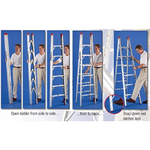 GP Logistics SLDD6 6' Compact Folding Ladder - Walmart.com