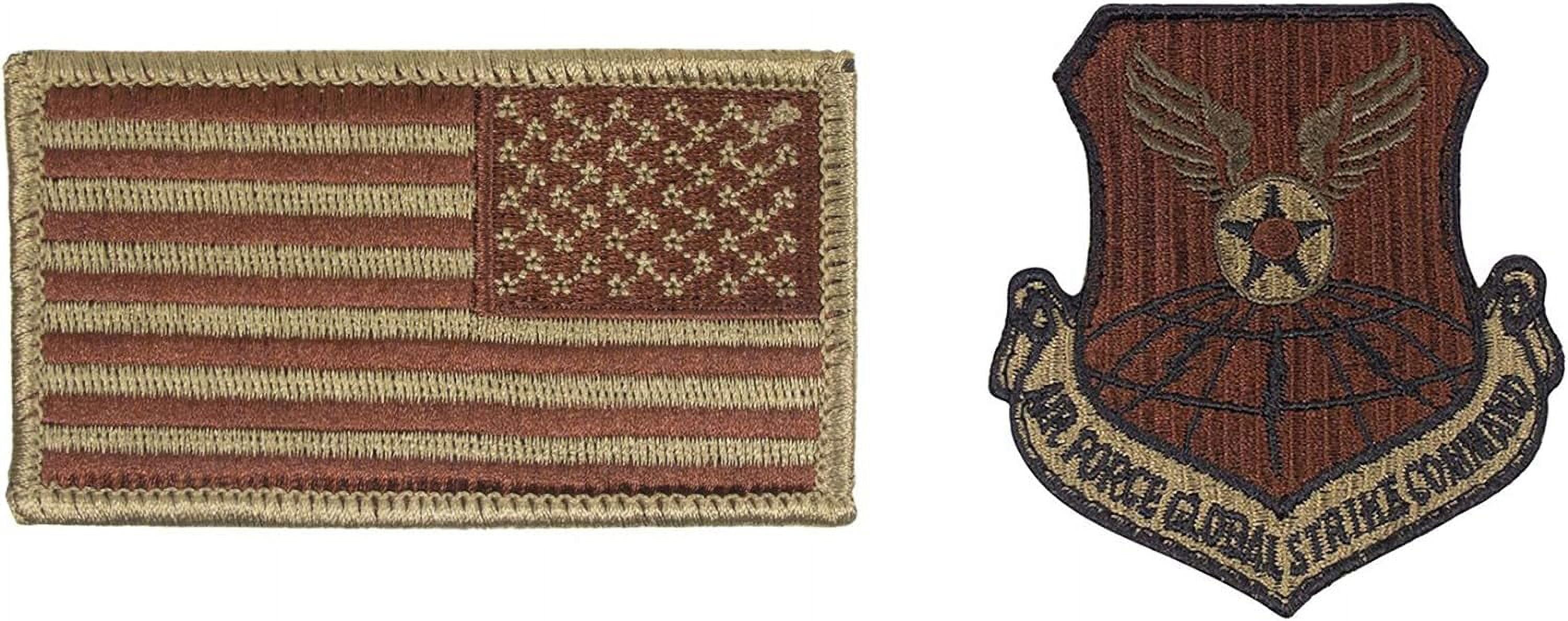 Global Strike Command Ocp Spice Brown Patch And Reverse Flag Bundle Military Issued Veteran