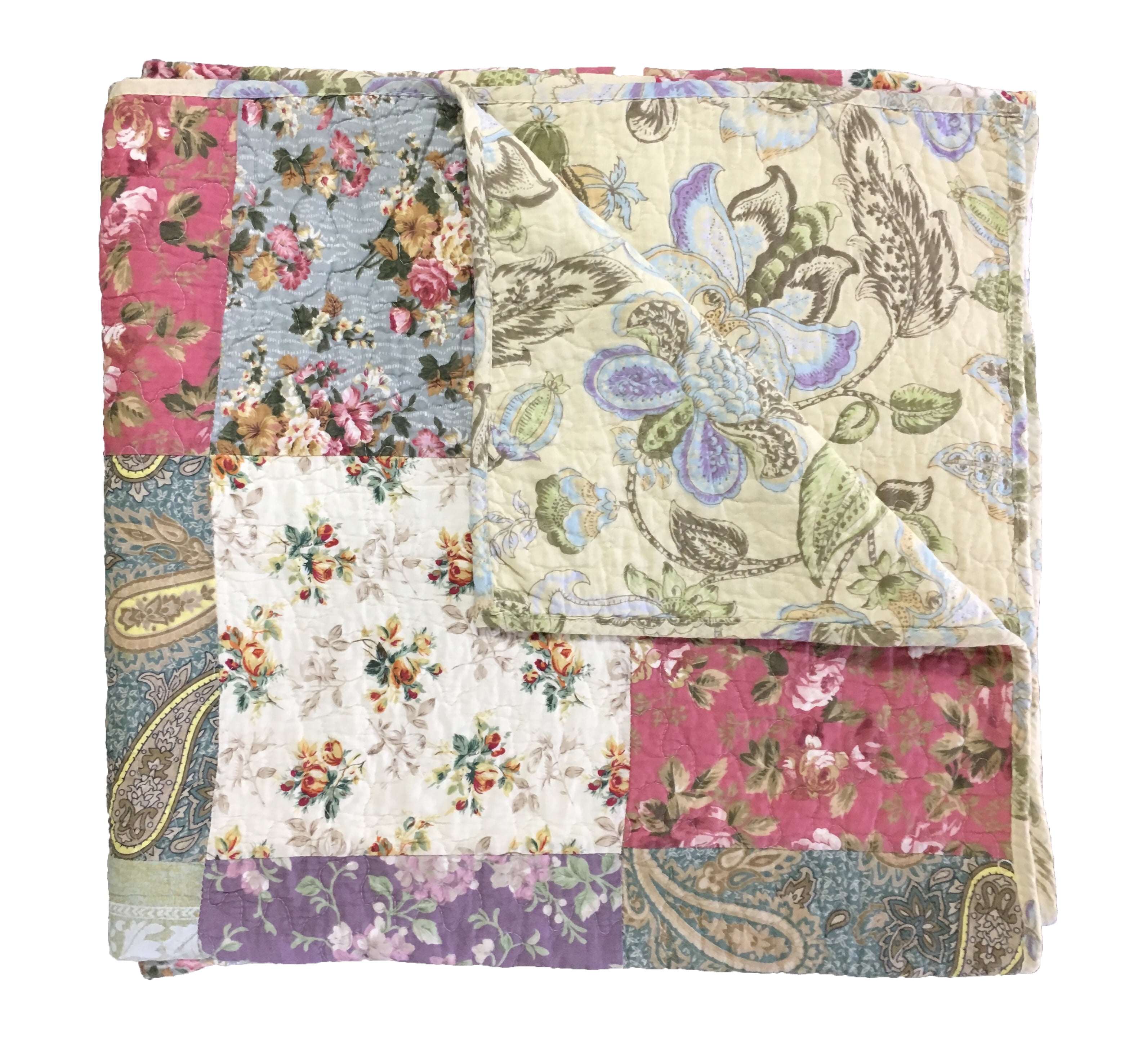 Global Trends Carmel 100% Cotton Patchwork Throw Blanket - Walmart.com