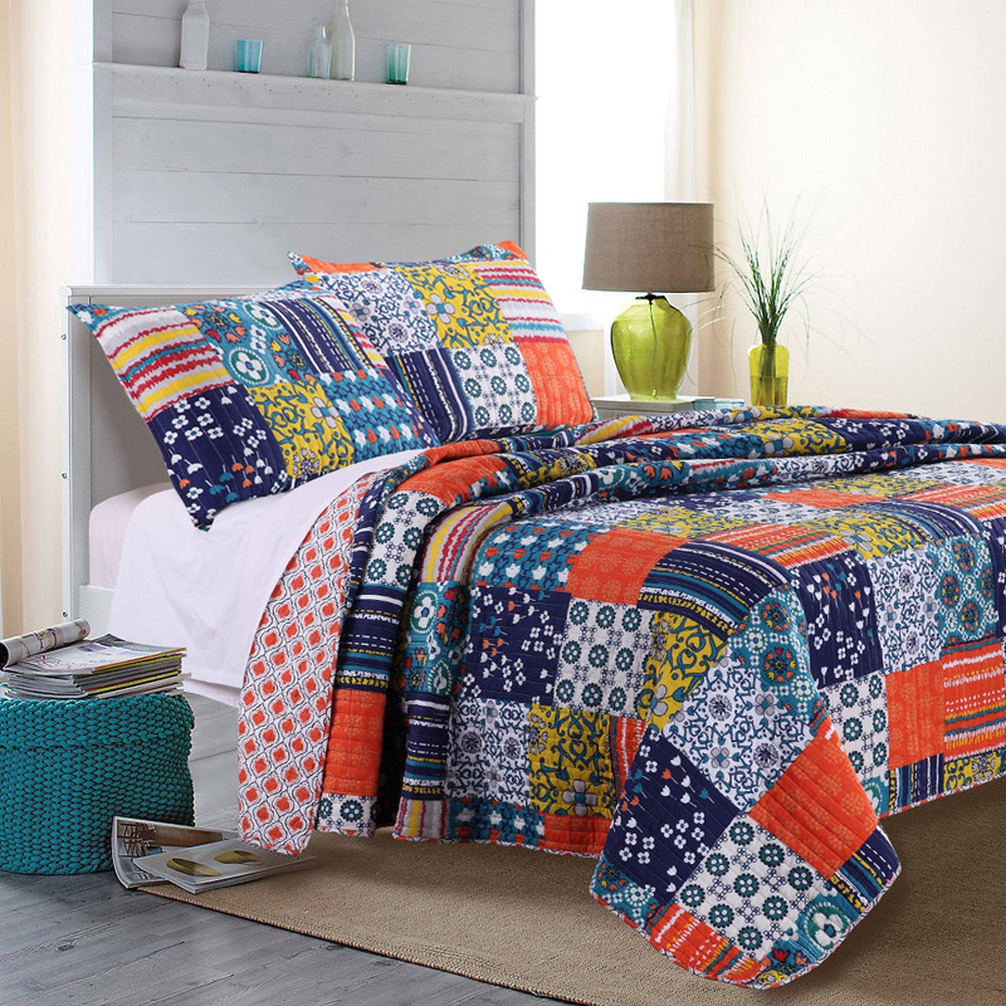 Global Trends Amity Quilt Set, Twin, Multicolor - Walmart.com