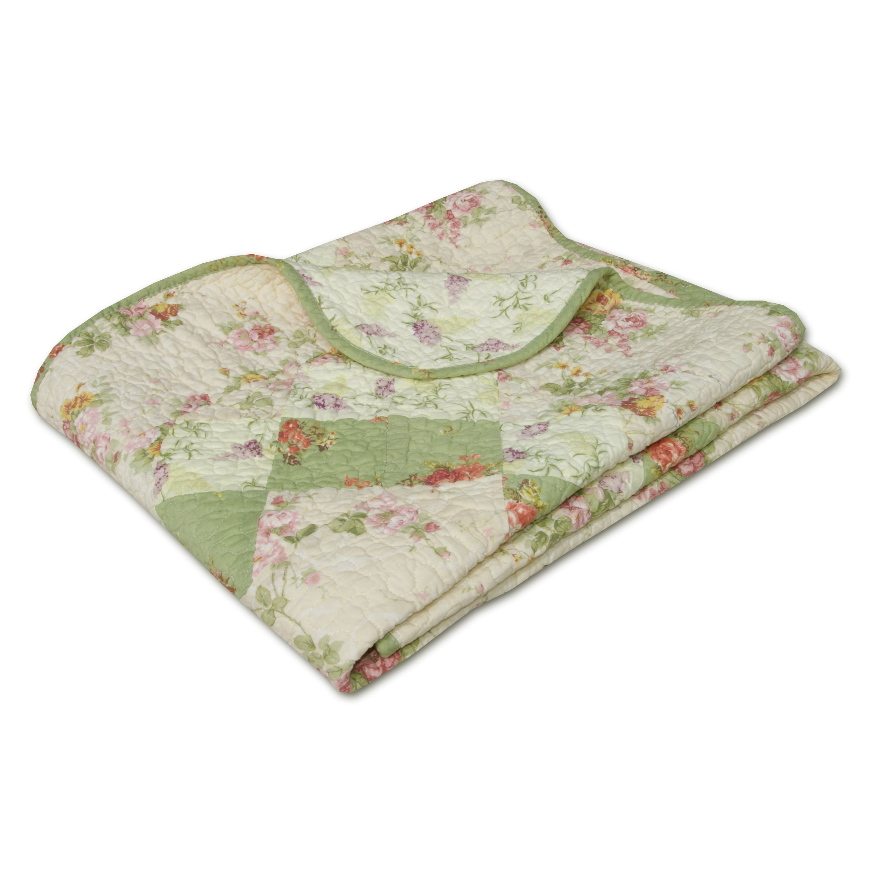 Global Trends Bloomfield 100% Cotton Patchwork Throw Blanket - Walmart.com