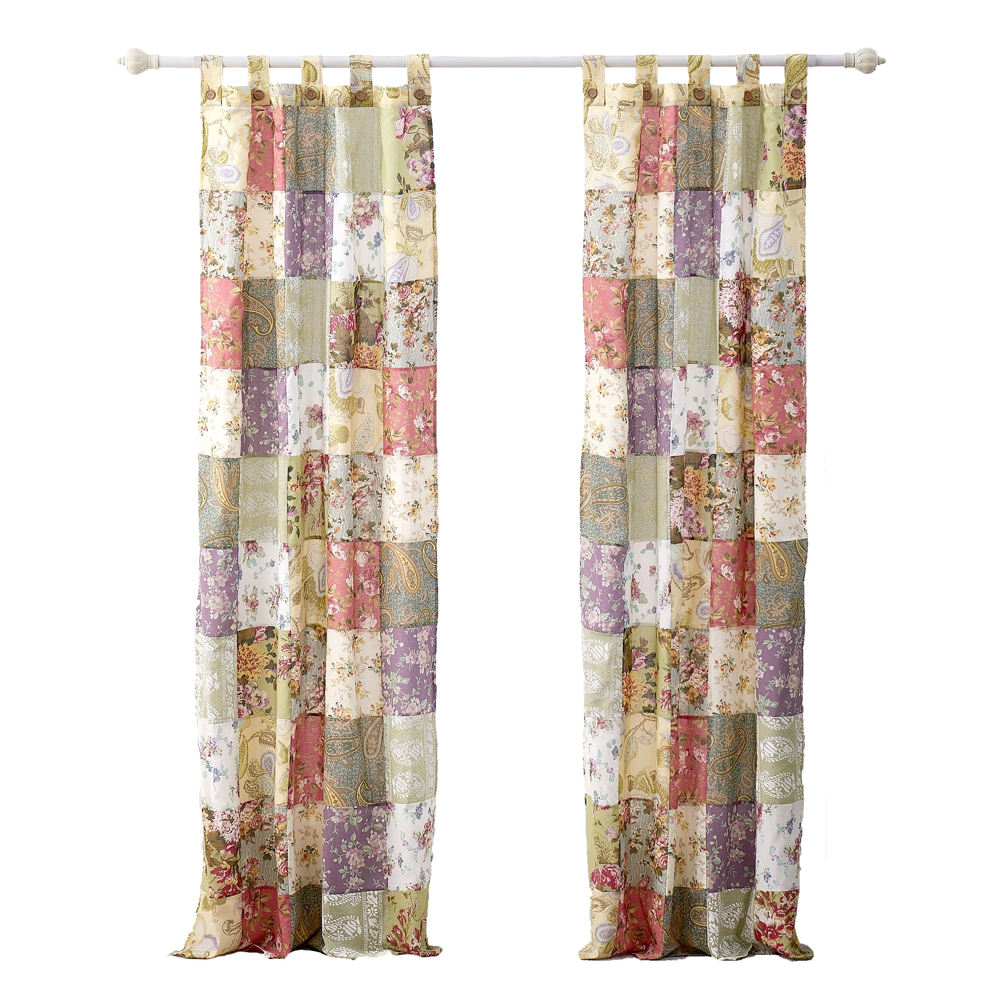 Global Trends Carmel Authentic Patchwork Window Curtain Panel, Set of 2 ...